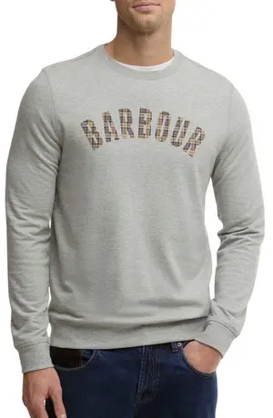 Barbour Berwick Cotton Graphic Sweatshirt - Grey Marl