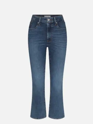 FRAME Super Stretch Denim Bootcut Crop Jeans - Blue
