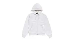 StÜssy Patch Zip Knit Hoodie - Ash Heather