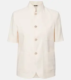 Loro Piana Linen And Wool Shirt - White