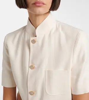 Loro Piana Linen And Wool Shirt - White