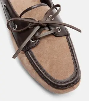 Brunello Cucinelli Monili Suede Mules