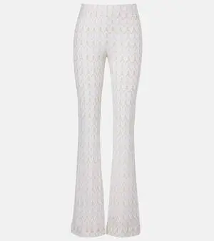 Missoni Lamé Flared Pants - White