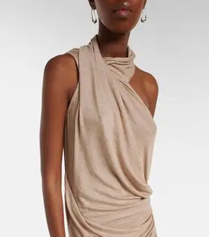 ENTIRE STUDIOS Draped One-shoulder Jersey Maxi Dress