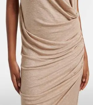 ENTIRE STUDIOS Draped One-shoulder Jersey Maxi Dress