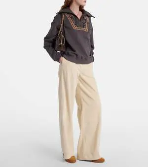 Etro Printed Cotton Half-zip Sweatshirt
