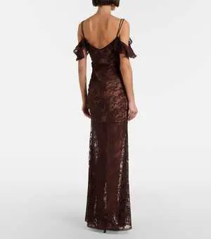 SELF-PORTRAIT Off-shoulder Lace Gown