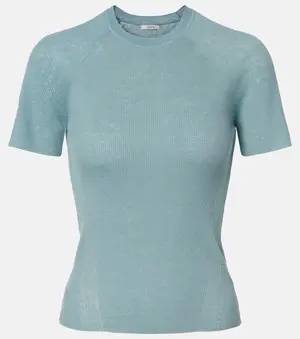 JOSEPH Belarb Ribbed-knit T-shirt - Blue