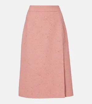 Dolce & Gabbana Cotton-blend Midi Skirt - Pink