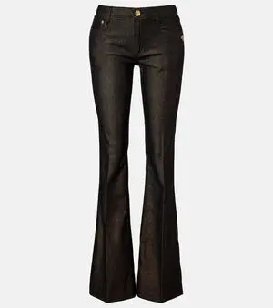 Roberto Cavalli Embellished Flared Jeans - Brown
