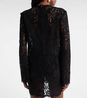 Dolce & Gabbana Floral Appliqué Lace Mini Dress