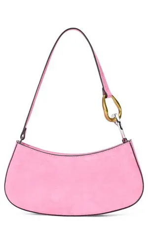 Staud Ollie Suede Shoulder Bag - Orchid