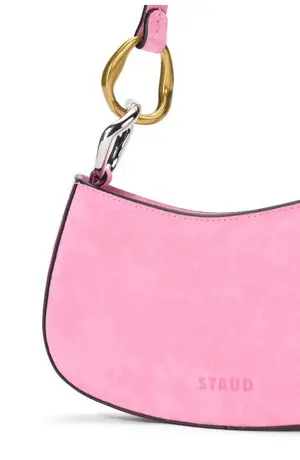 Staud Ollie Suede Shoulder Bag - Orchid