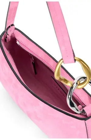 Staud Ollie Suede Shoulder Bag - Orchid