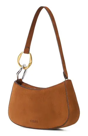 Staud Ollie Suede Shoulder Bag - Tabac
