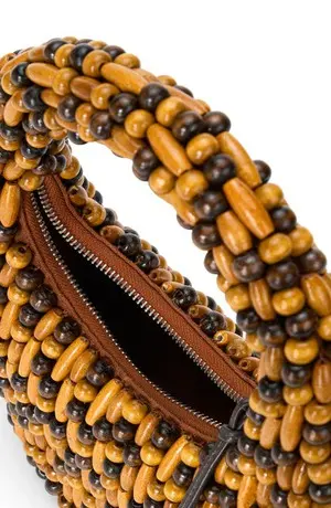 Staud Reef Beaded Bag - Multi Wood Beads