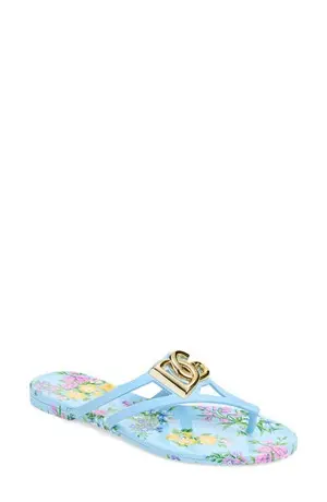 Dolce & Gabbana Logo Flip Flop - Fiorellini F.celeste