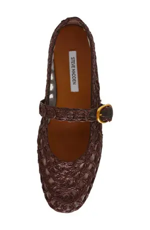 Steve Madden Melody Raffia Mary Jane Flat