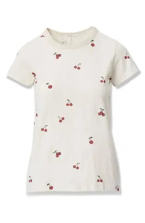 Rag & Bone Cherry Print Cotton Graphic T-shirt