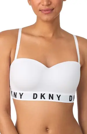 Dkny Cozy Removable Strap Wireless Bra - White