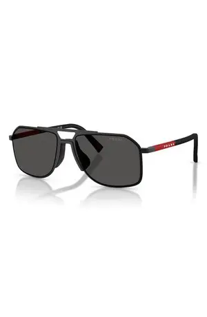 Prada 56mm Pilot Sunglasses