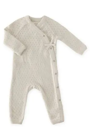 PEHR Dotty Knit Romper - Natural