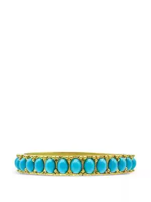 JENNIFER GIBSON JEWELLERY 1980s Turquoise Bangle - Gold