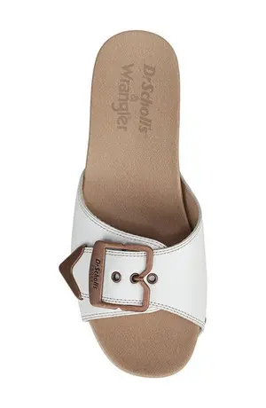 Dr. Scholl'S Original Rodeo Platform Slide Sandal - White