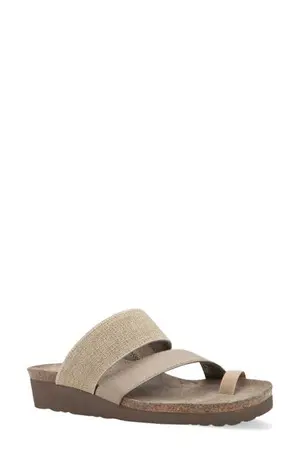 Naot Sia Toe Loop Sandal - Beige/beige Elastic