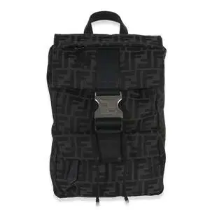 Fendi Zucca Canvas Ness Crossbody Bag - Black