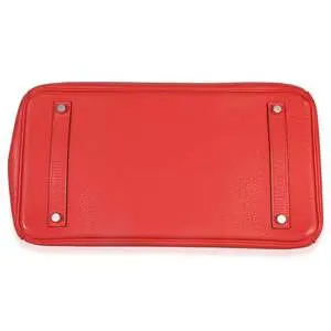Hermès Rouge Casaque Togo Birkin 35 Phw - Red