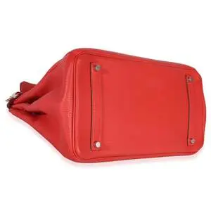 Hermès Rouge Casaque Togo Birkin 35 Phw - Red
