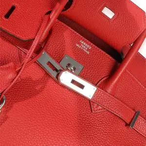 Hermès Rouge Casaque Togo Birkin 35 Phw - Red
