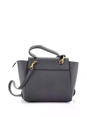 Celine Belt Bag Textured Leather Nano Shoulder Bag - Grey