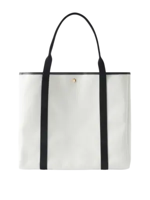 Rue De Verneuil Traversée Large Canvas Tote - White