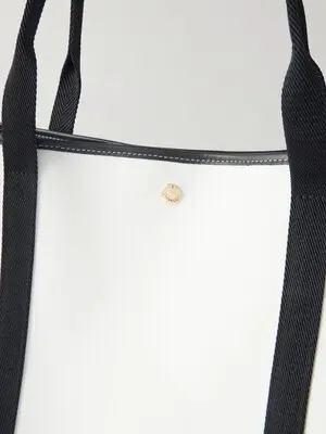Rue De Verneuil Traversée Large Canvas Tote - White