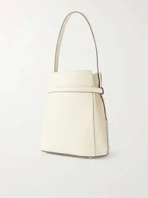 TOTEME Belted Textured-leather Tote