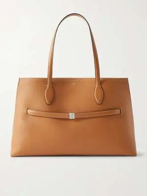 TOTEME Lounge Large Textured-leather Tote - Tan