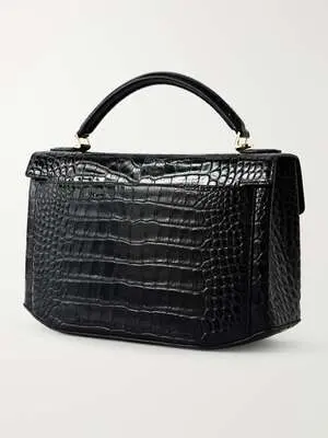TOTEME Clip Croc-effect Leather Shoulder Bag