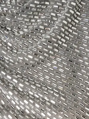 SELF-PORTRAIT Embellished Draped Mesh Halterneck Maxi Dress - Gray