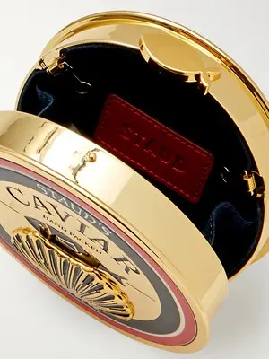 Staud Caviar Enamel -tone Clutch