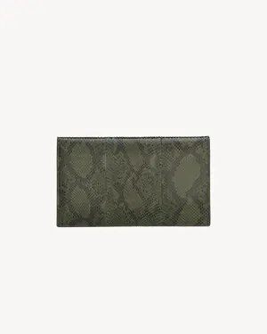 Saint Laurent Paris Pouch In Python In Green