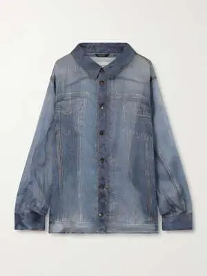 HAIKURE Maya Printed Silk-organza Shirt - Blue