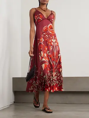 Johanna Ortiz Sendero De Astromelias Floral-print Maxi Dress