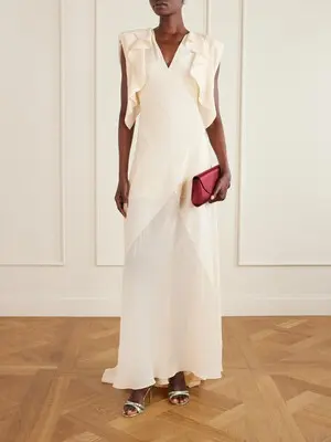 LANVIN Ruffled Silk-georgette Gown