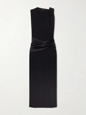 LANVIN Open-back Draped Midi Dress - Black