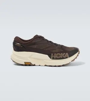 Hoka One One Mafate X Trail Running Sneakers - Brown