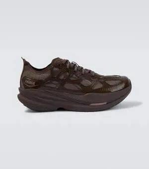 Hoka One One Mach X Caged Running Shoes - Brown