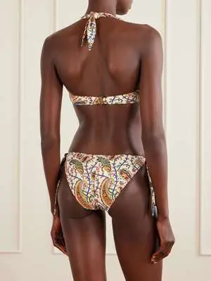 Etro Paisley-print Halterneck Bikini