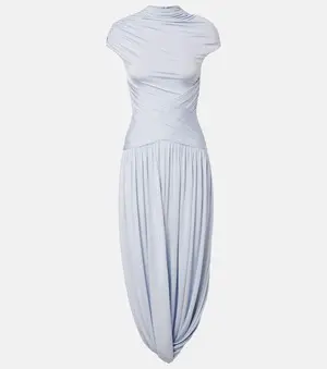 SELF-PORTRAIT Draped Midi Dress
